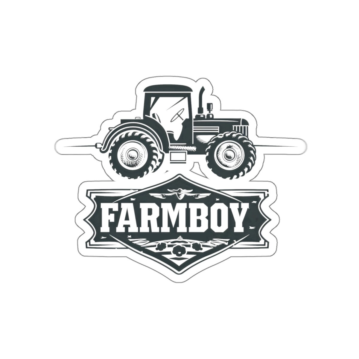 Farm Boy Vintage Tractor Logo Sticker - Etsy