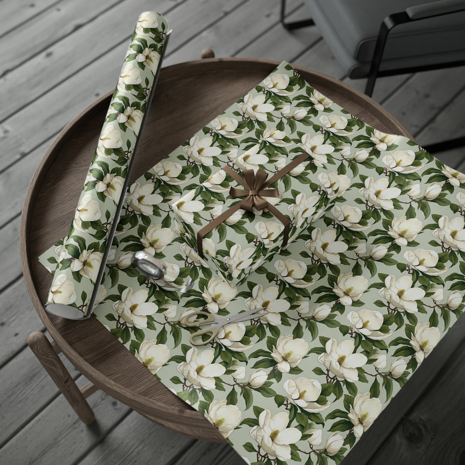 Sweet Southern Magnolia Wrapping Paper - Magnolia Blooms Wrapping Paper ...