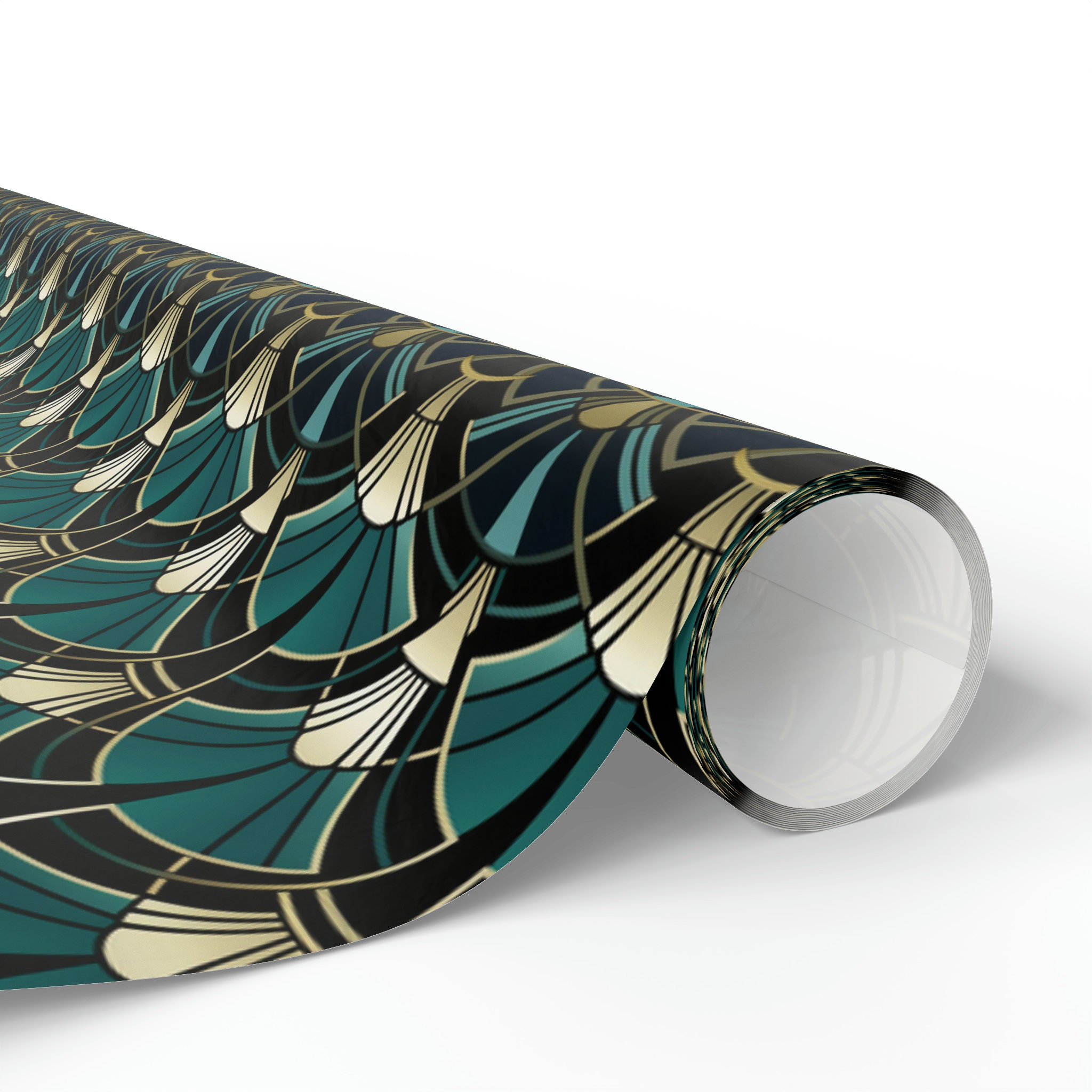 Art Deco 1920's Art Deco Fan Design Wrapping Paper- Timeless Elegance ...