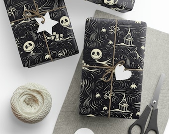 Nightmare Before Christmas Swirl Wrapping Paper - Etsy