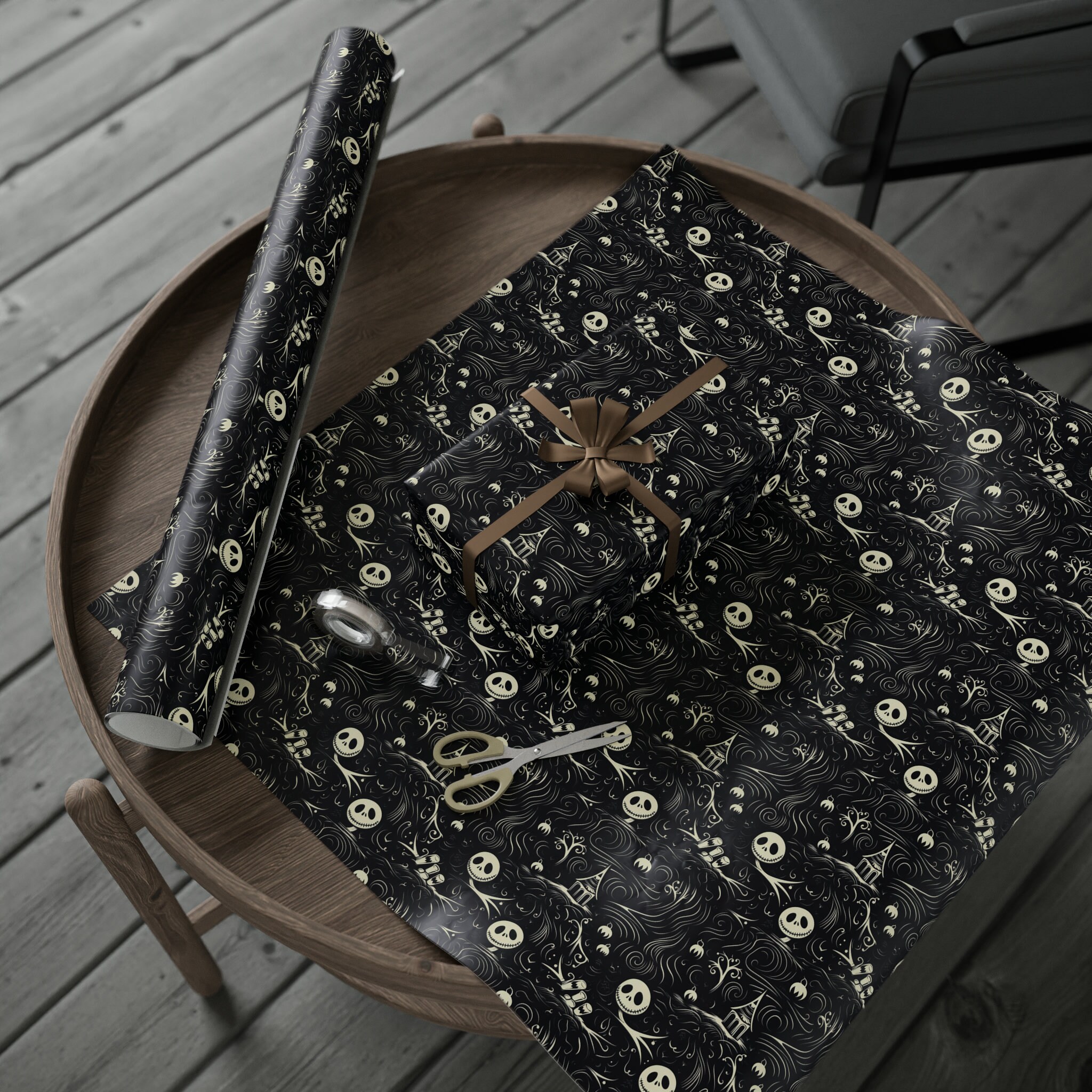 Ghostly Christmas Nightmare Wrapping Paper - A Ghoulishly Festive ...