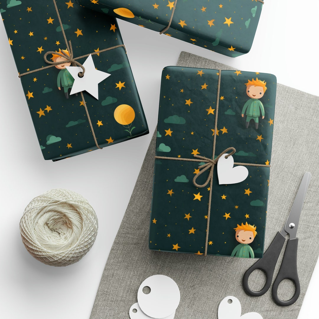 The Little Prince Style Wrapping Paper - Night Sky Storybook Gift Wrap ...