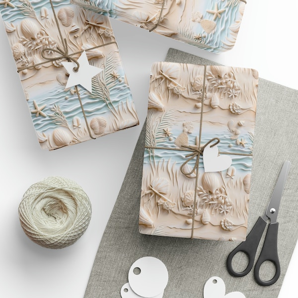 Beach Wrapping Paper - Etsy