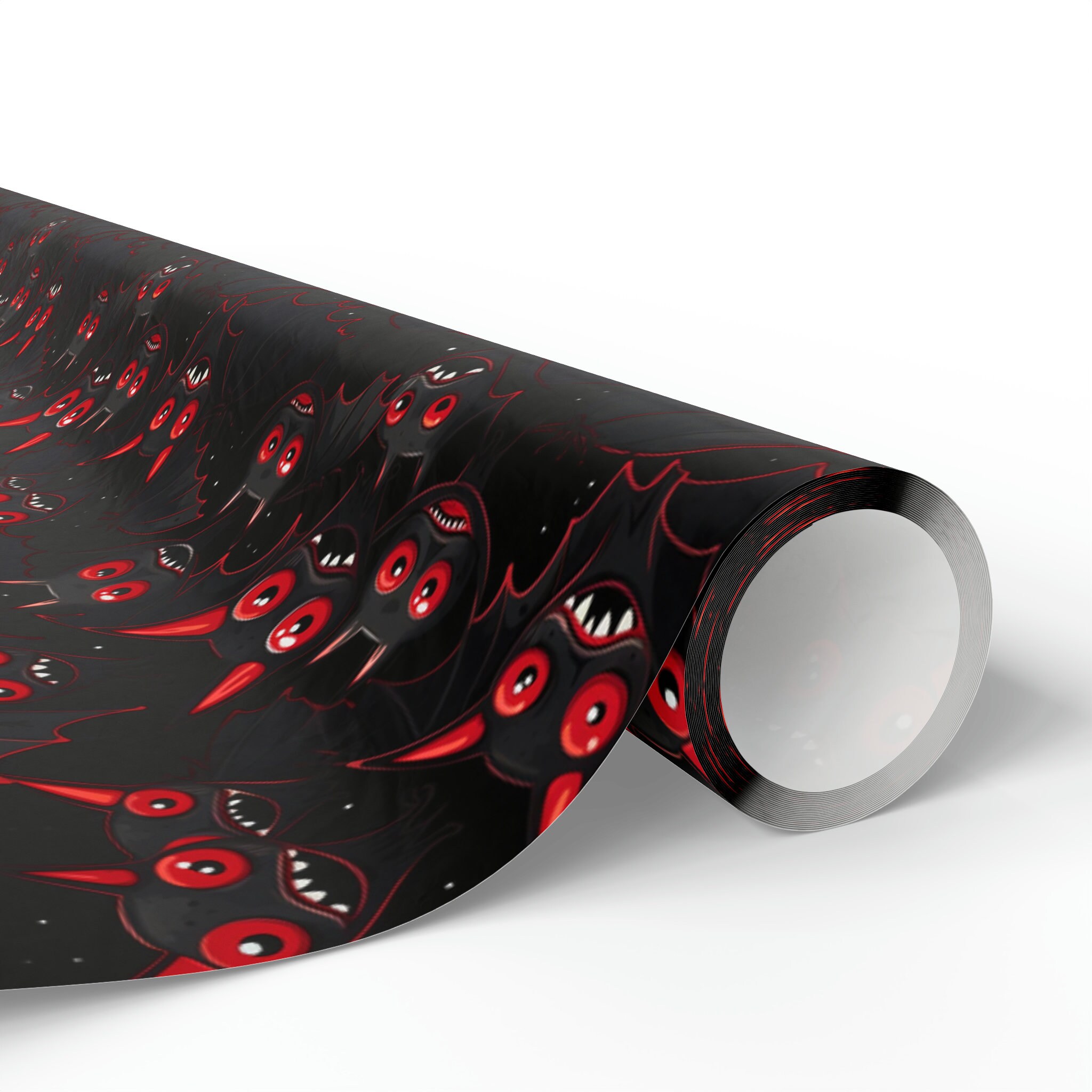 Cute and Goofy Bats - Funny Bat Halloween Wrapping Paper- A Playful ...
