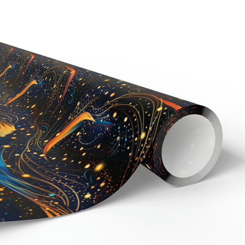 Starry Night Gift Wrap - Van Gogh Inspired Modern Wrapping Paper ...