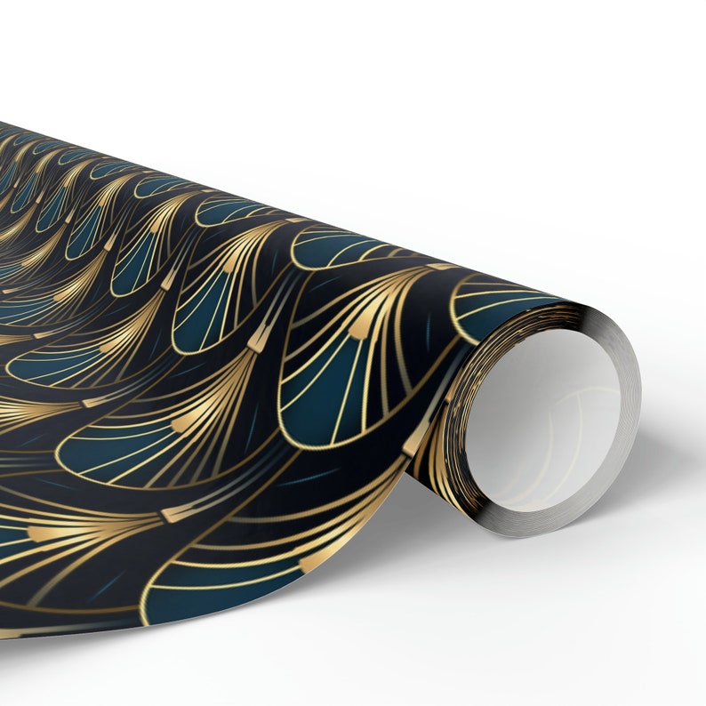 Art Deco Wapping Paper - 1920s Art Deco Fan Design Wrapping Paper - Etsy