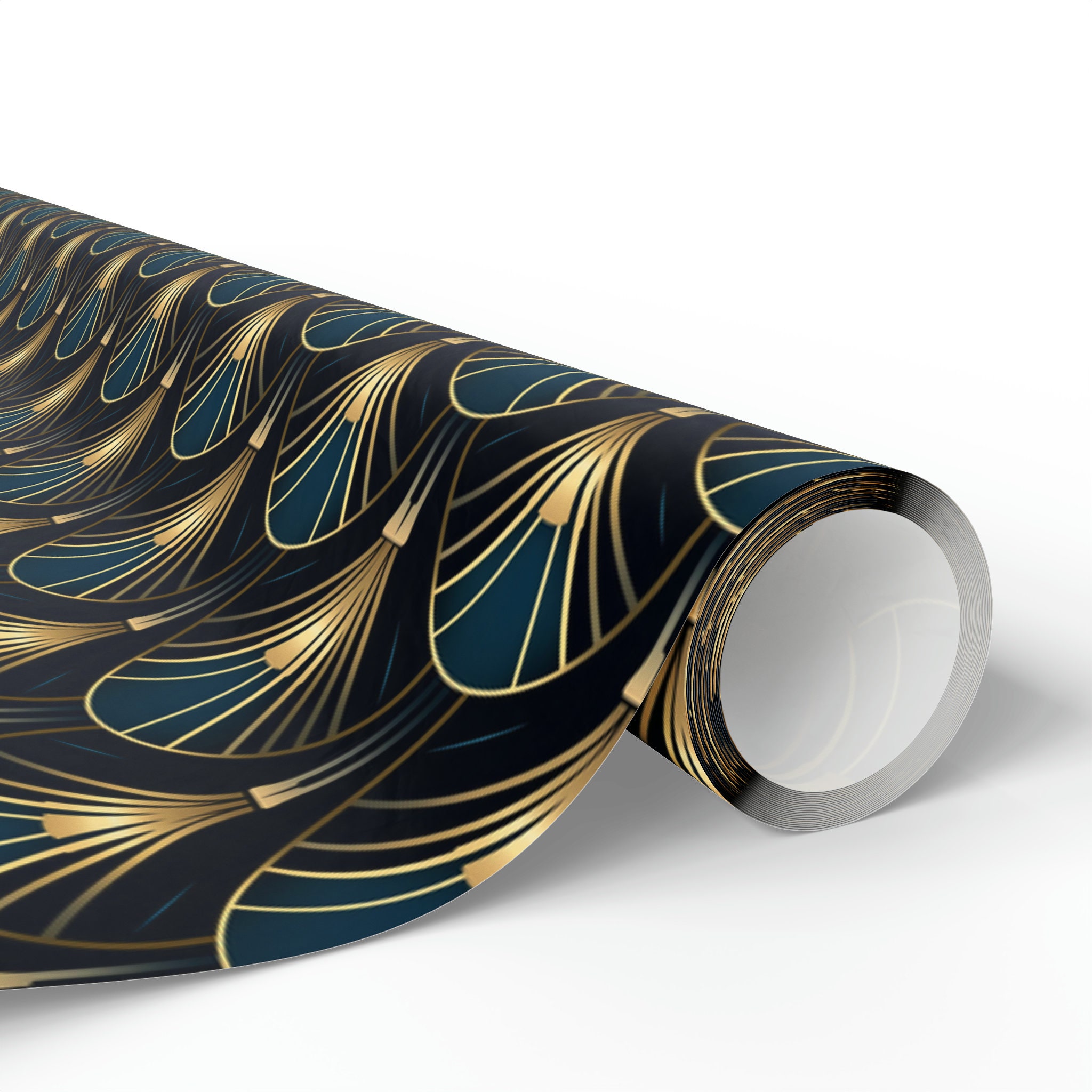 Art Deco Wapping Paper - 1920s Art Deco Fan Design Wrapping Paper - Etsy