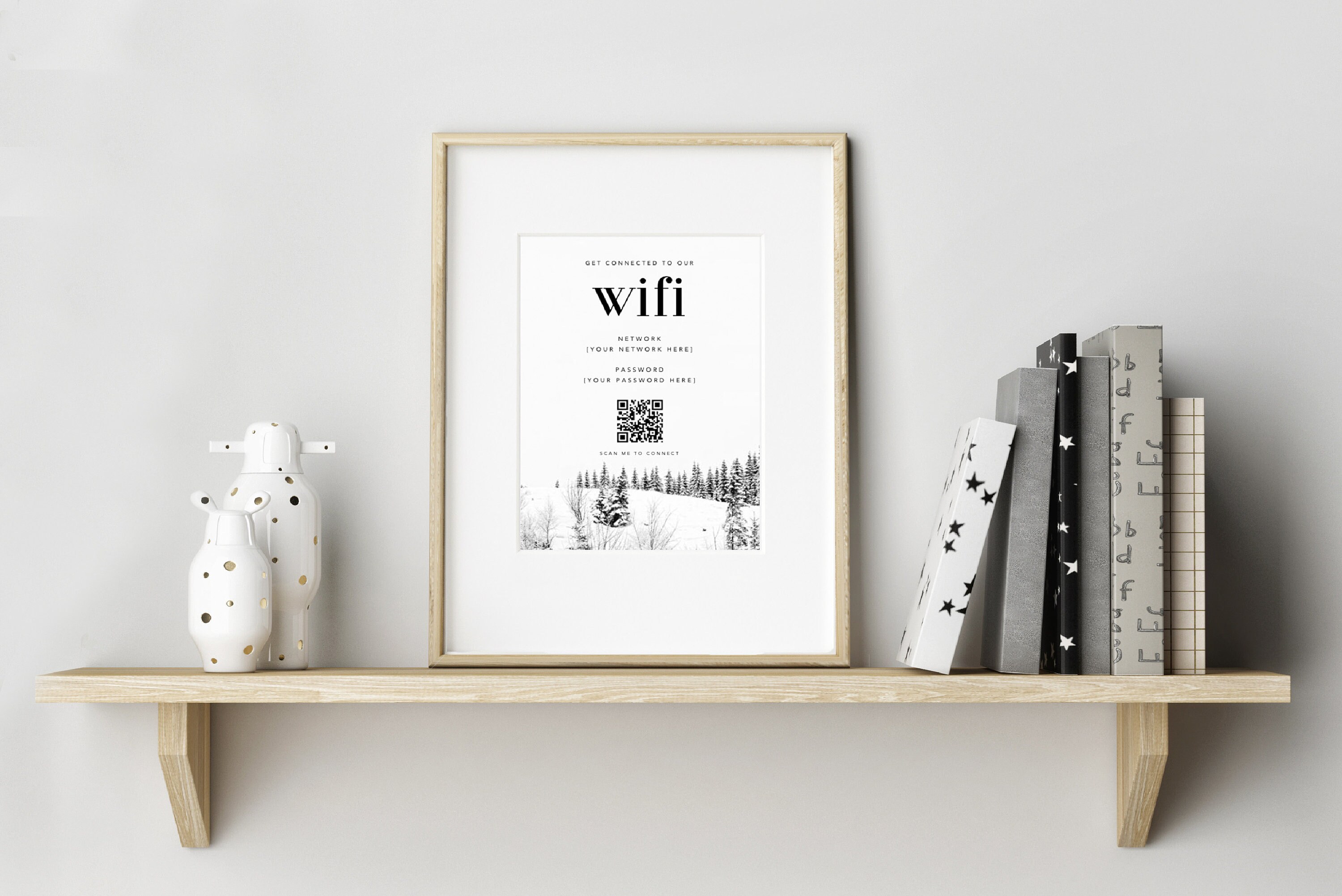 Editable Wifi Password & QR Code Sign | Airbnb Wifi Sign | Guest Wifi ...