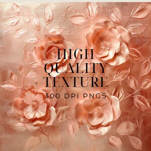 Rose Gold Digital Paper, 3D Rose Gold Journal Paper, Rose Gold ...