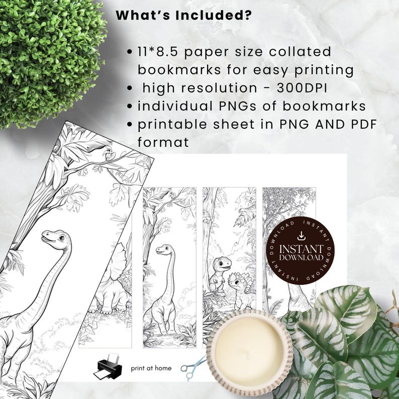 Dinosaur Coloring Bookmarks, Printable Bookmarks, Bookmark Coloring ...