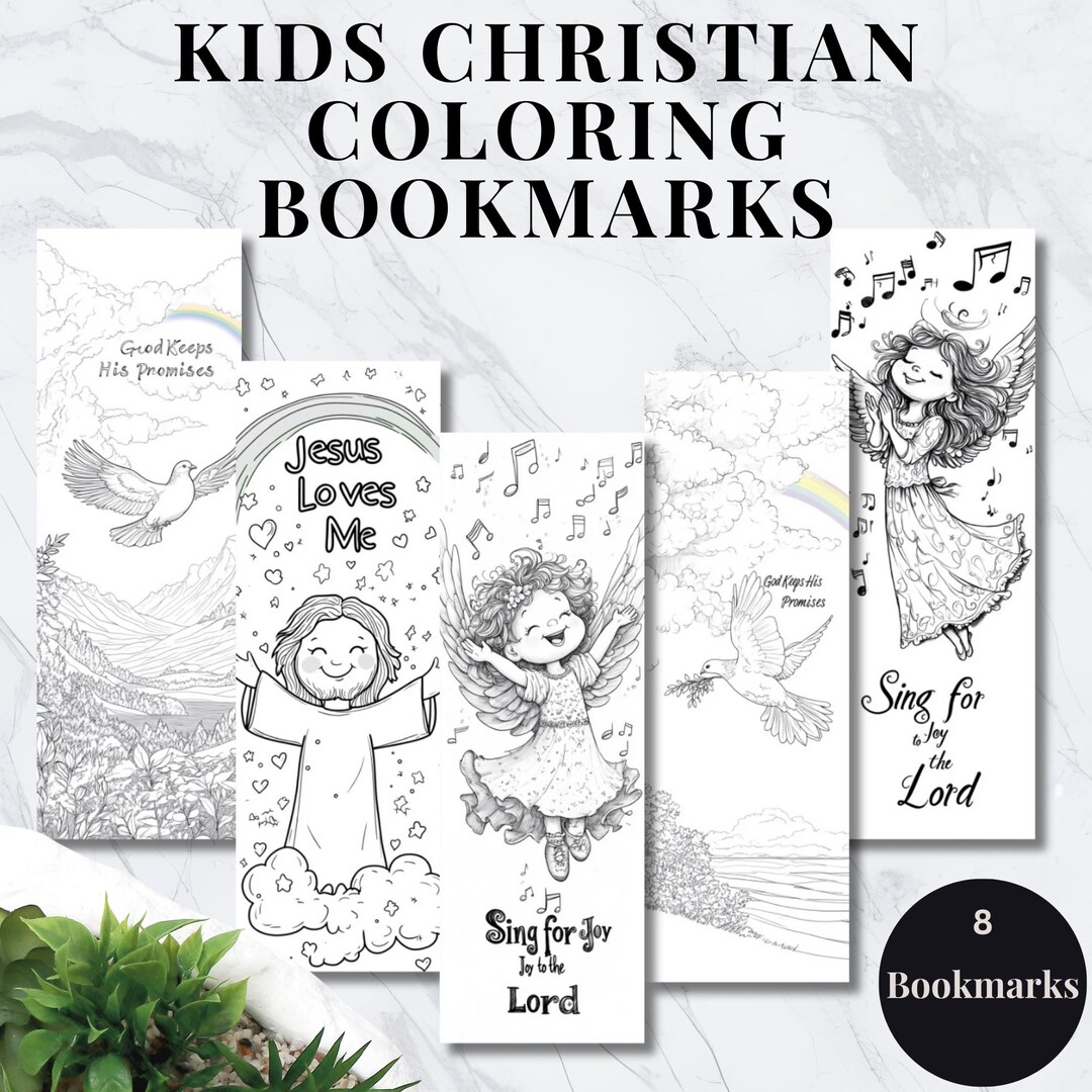 Bible Coloring Bookmarks, Christian Coloring Bookmarks for Kids ...