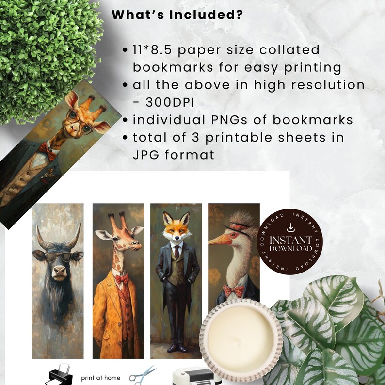 Zoo Animals Bookmarks| Quirky Animal Bookmark Sheets | Whimsical ...
