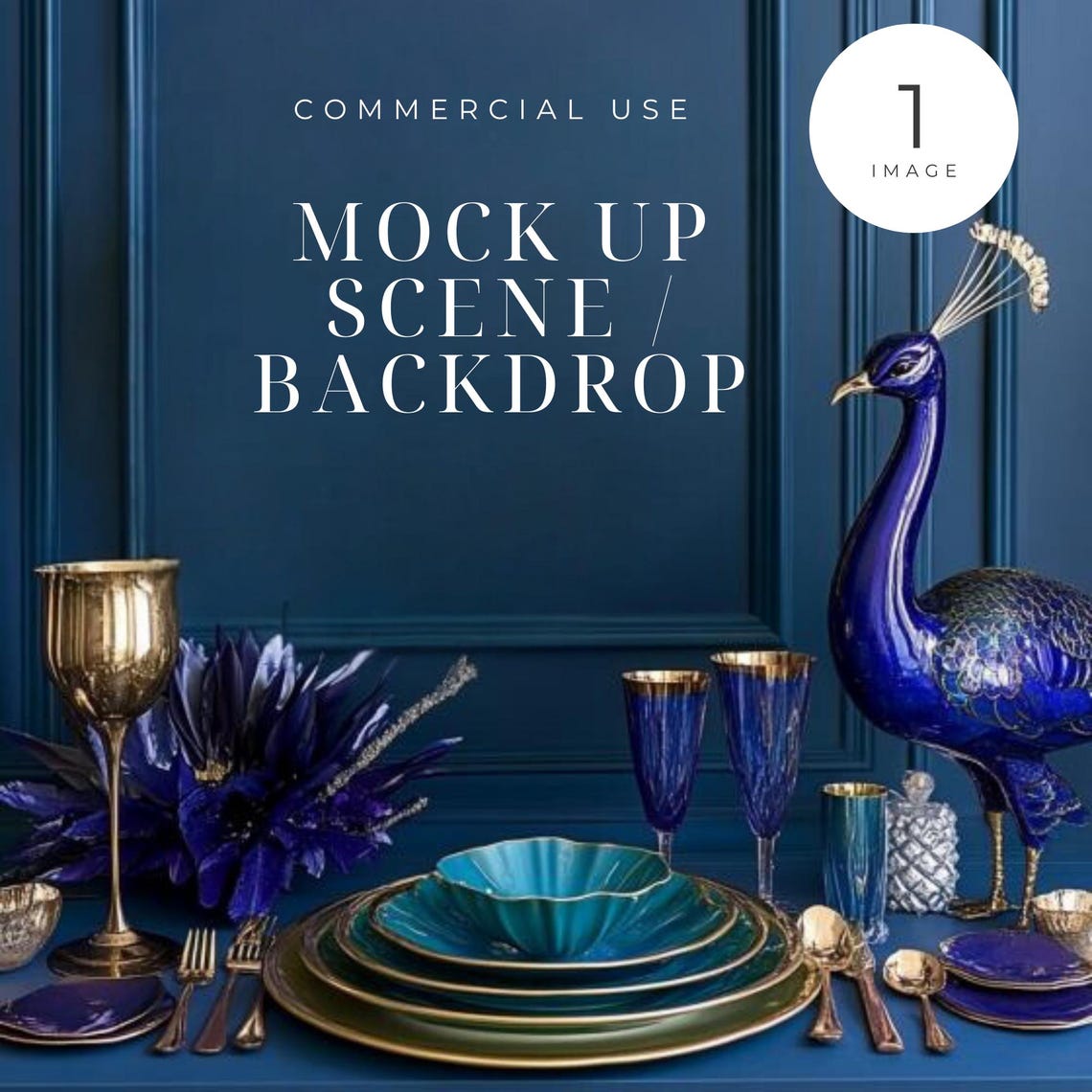 Peacock Mock up Scene Backdrop, Elegant Modern Mock up Scene, Home ...