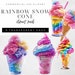 Snow Cone Clipart, Rainbow Snow Cone Clipart Set, Rainbow Snow Cone ...