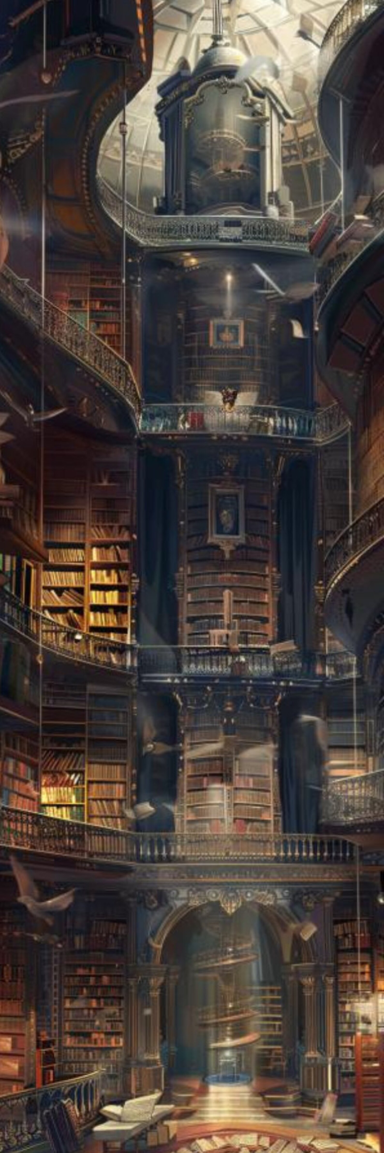 Magical Library Bookmarks, Ancient Enchanted Book Shelf, Ancient ...