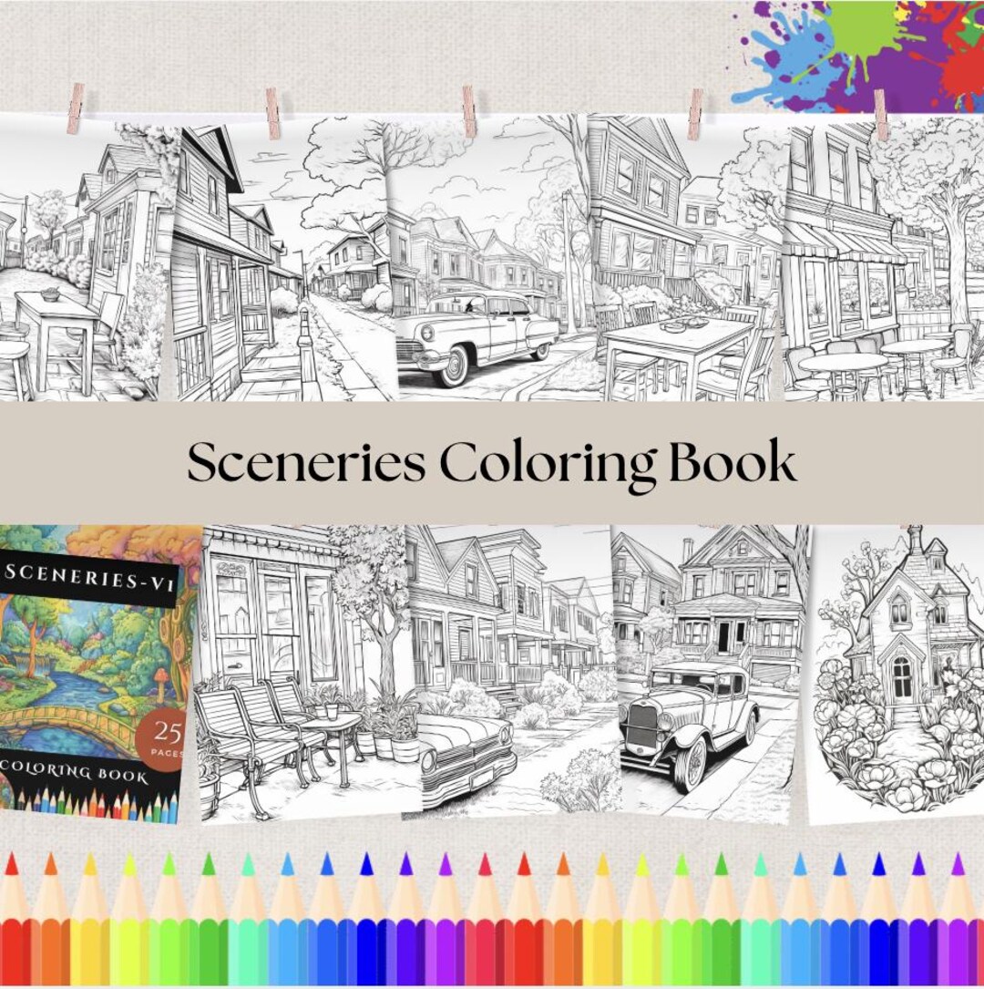 Serene Sceneries Coloring Book, Mindfulness Coloring Activity Book ...