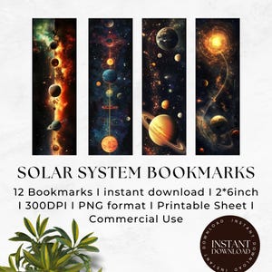 Solar System Bookmarks, Planet Bookmarks, Printable Bookmarks, Read ...