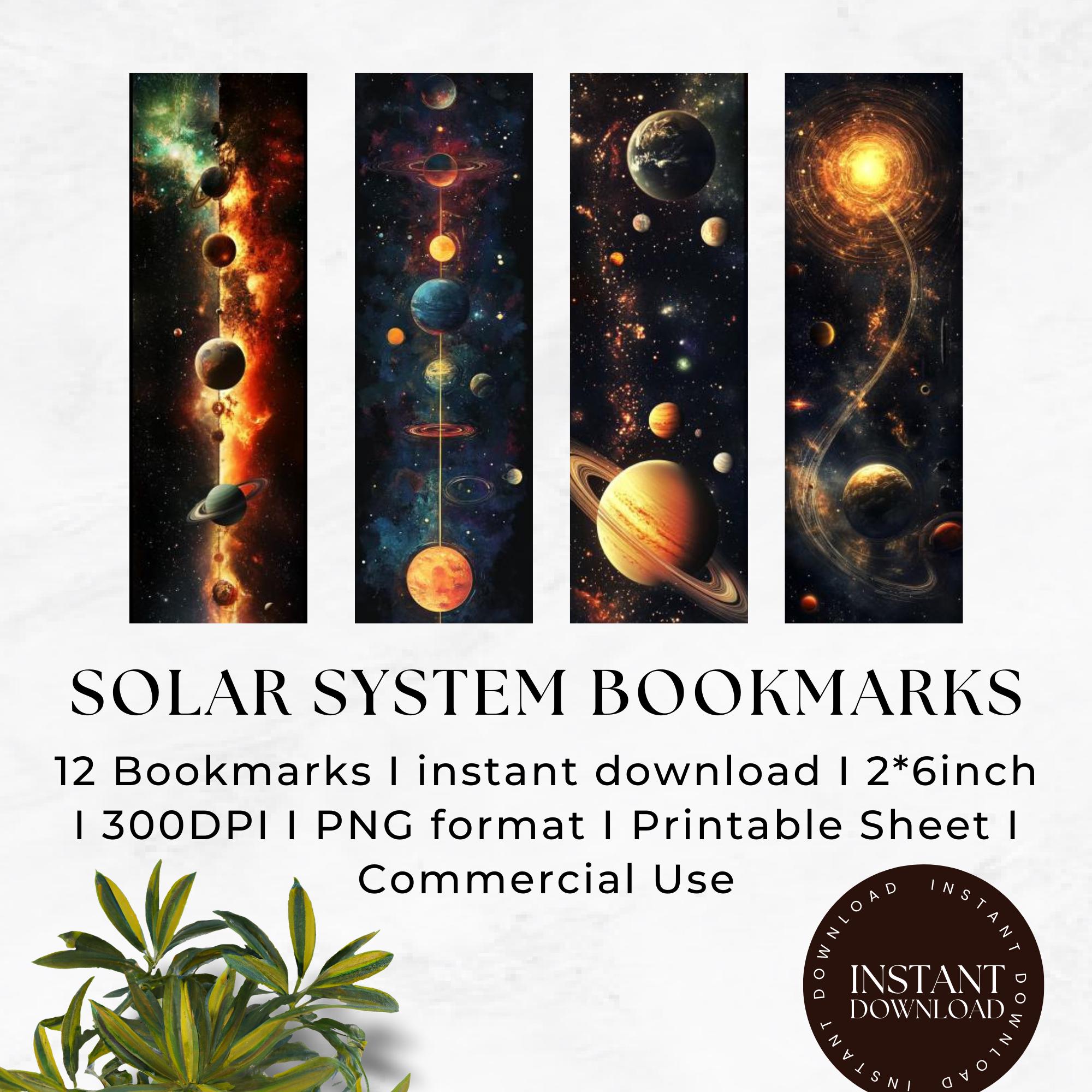 Solar System Bookmarks, Planet Bookmarks, Printable Bookmarks, Read ...