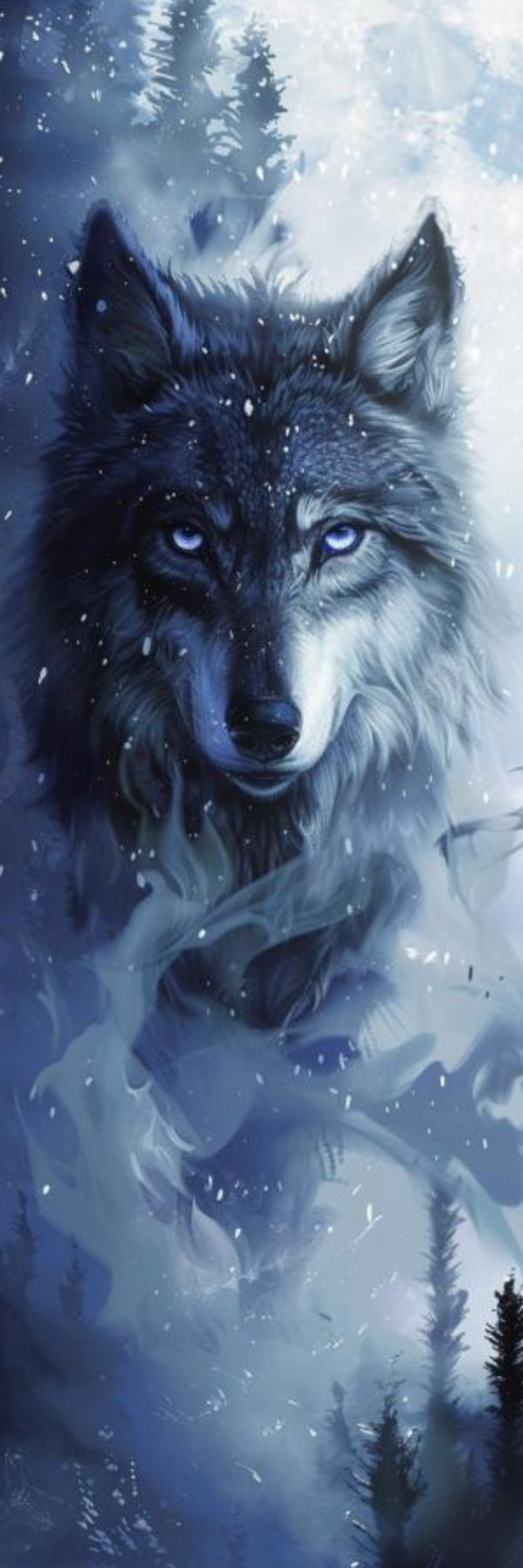 Wolf Bookmarks, Sharp-featured Wolf, Animal Bookmarks, Book Lover Gift ...