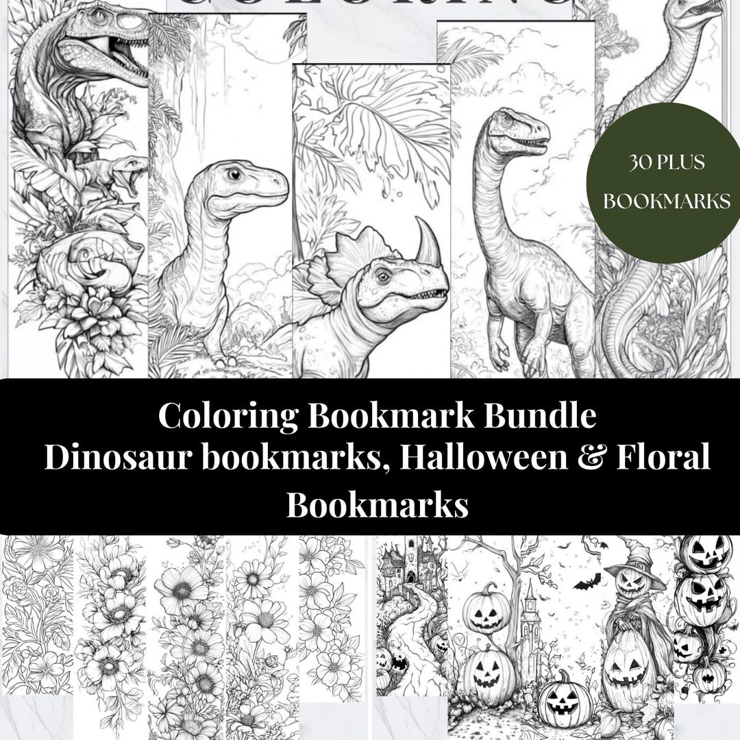 Coloring Bookmarks Bundle, Printable Bookmark Sets, Read Bookmarks ...