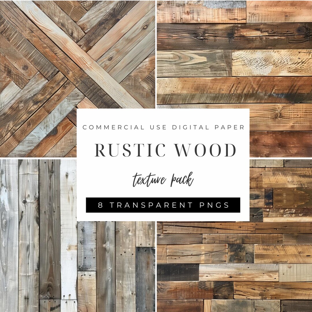 Rustic, Natural Wood Pattern Digital Paper, Vintage and Farmhouse-style ...