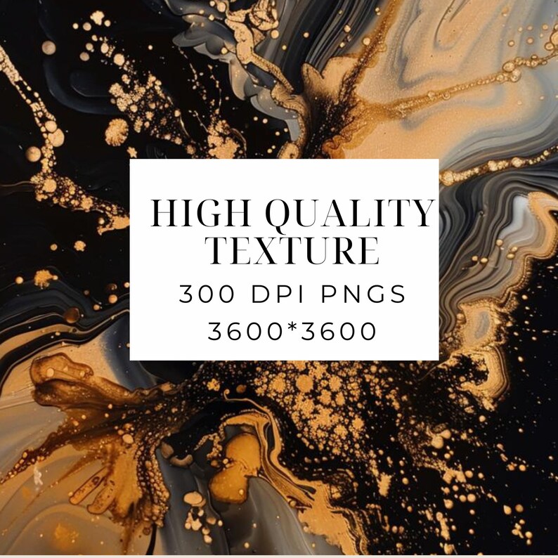 Black & Gold Watercolor Alcohol Ink Background, Paper Background ...