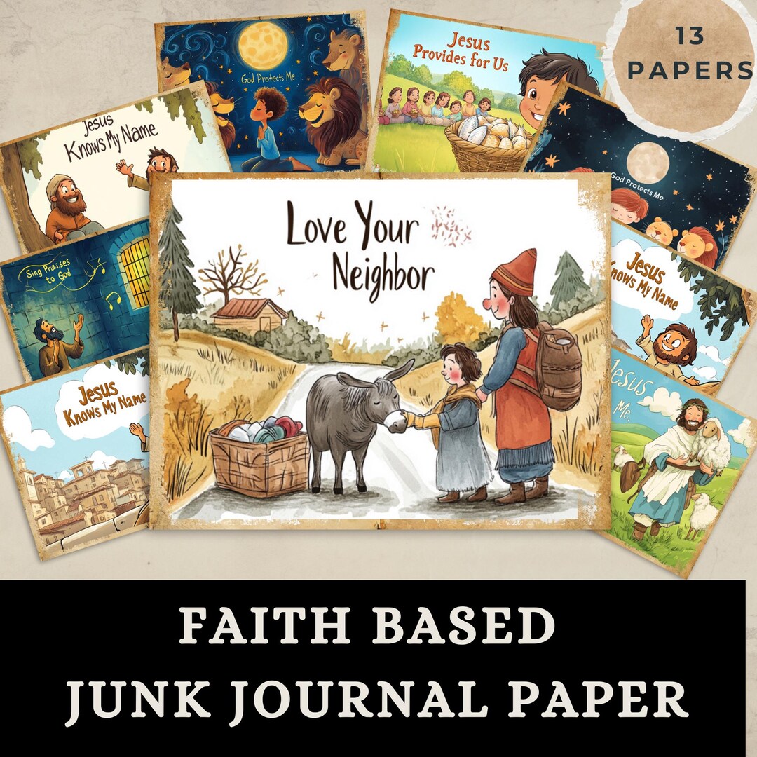 Jesus Journal Papers-prayer Junk Journal Papers-christian Journal ...