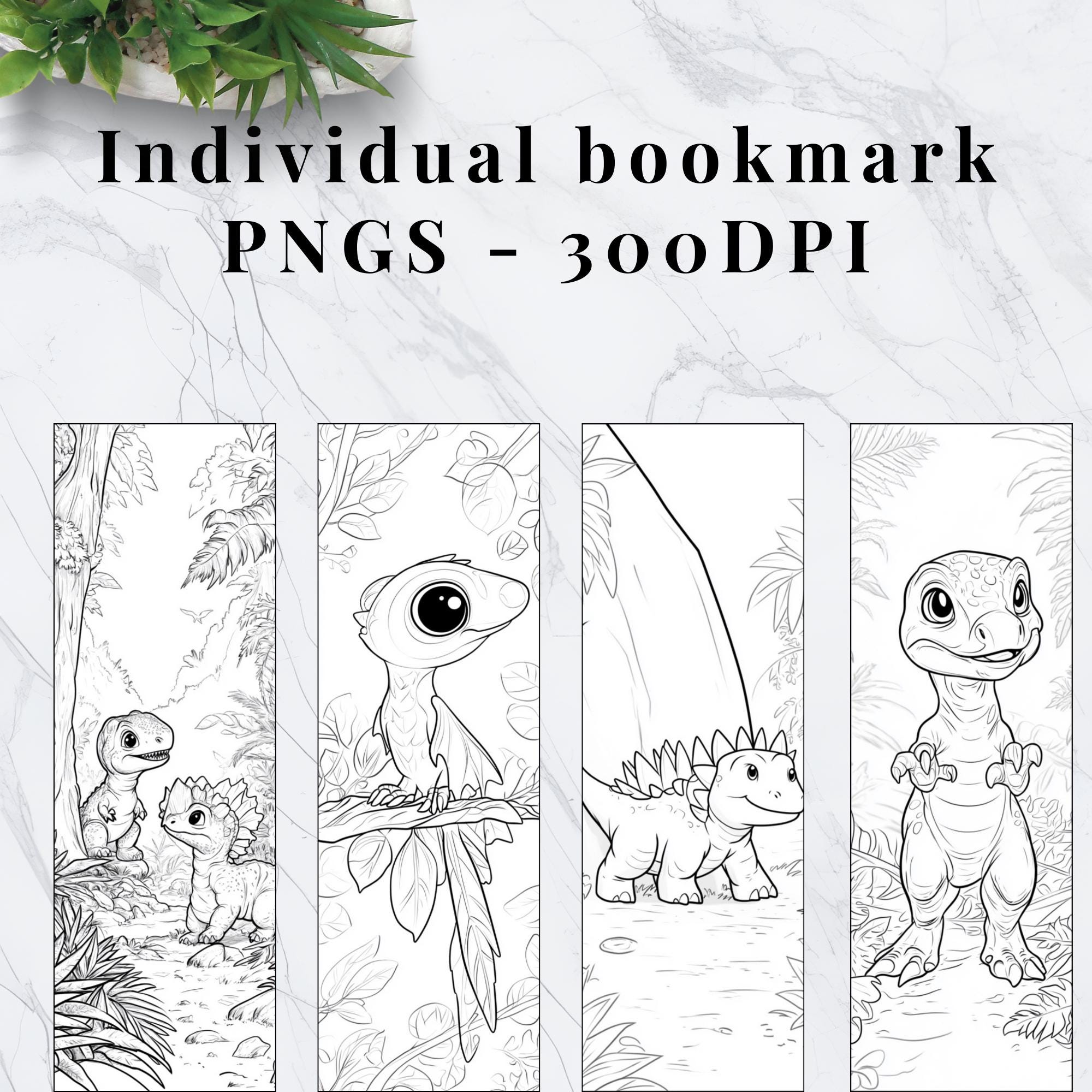 Dinosaur Coloring Bookmarks, Printable Bookmarks, Bookmark Coloring ...