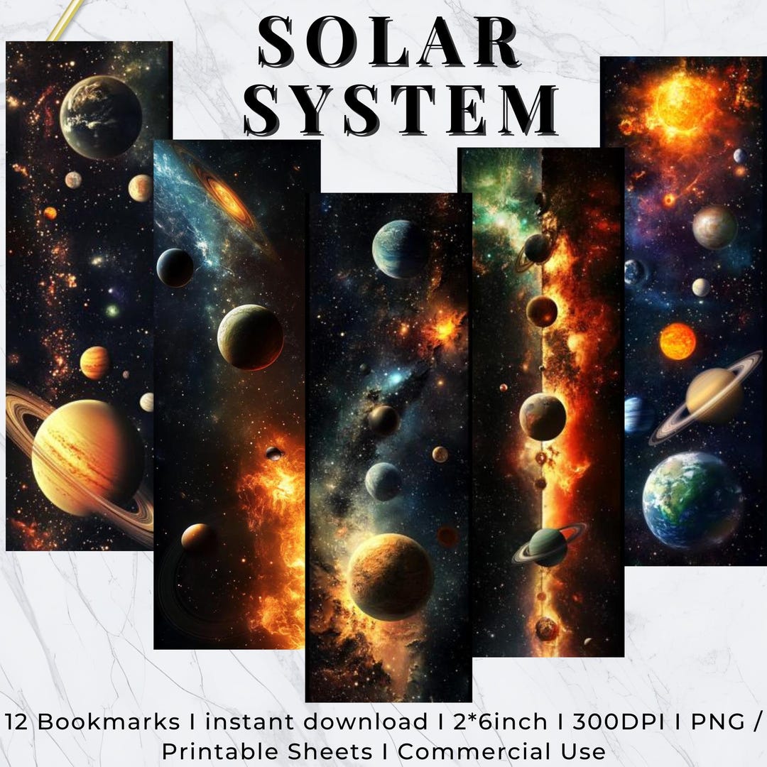 Solar System Bookmarks, Planet Bookmarks, Printable Bookmarks, Read ...