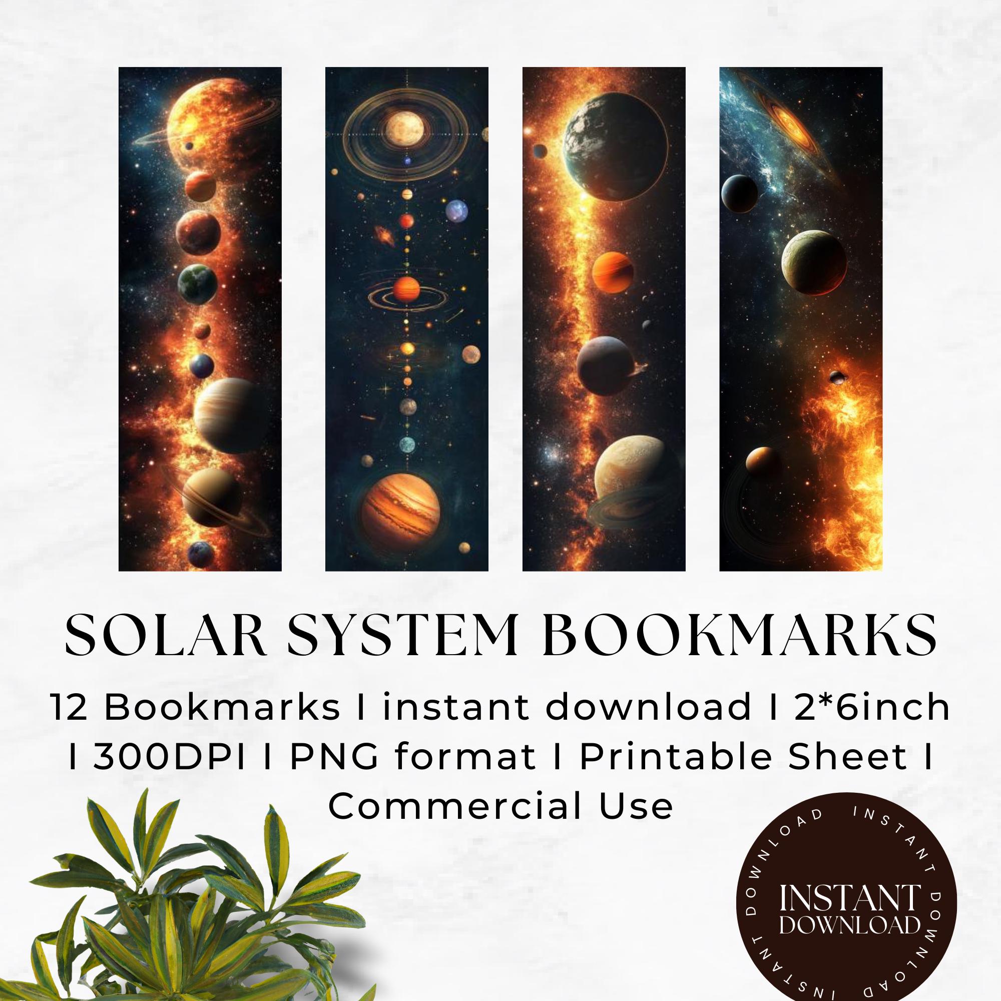 Solar System Bookmarks, Planet Bookmarks, Printable Bookmarks, Read ...