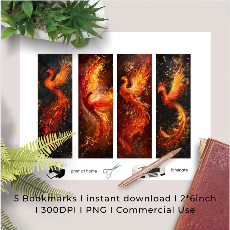 Phoenix Bookmarks, Fiery Phoenix, Majestic Phoenix, Rising From Flames ...