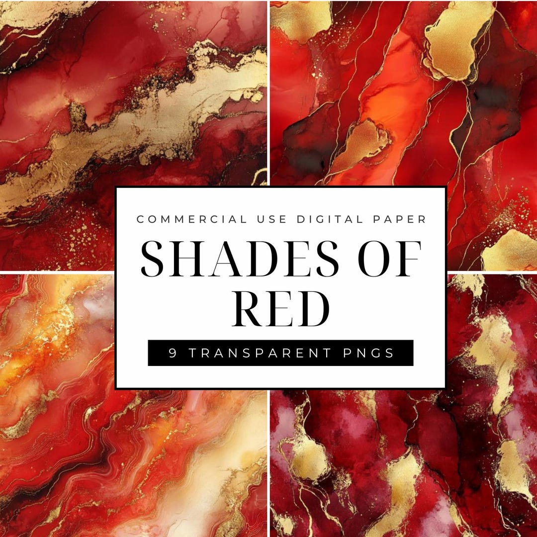 Red and Gold Digital Paper, Red Digital Paper, Wedding Digital Paper ...