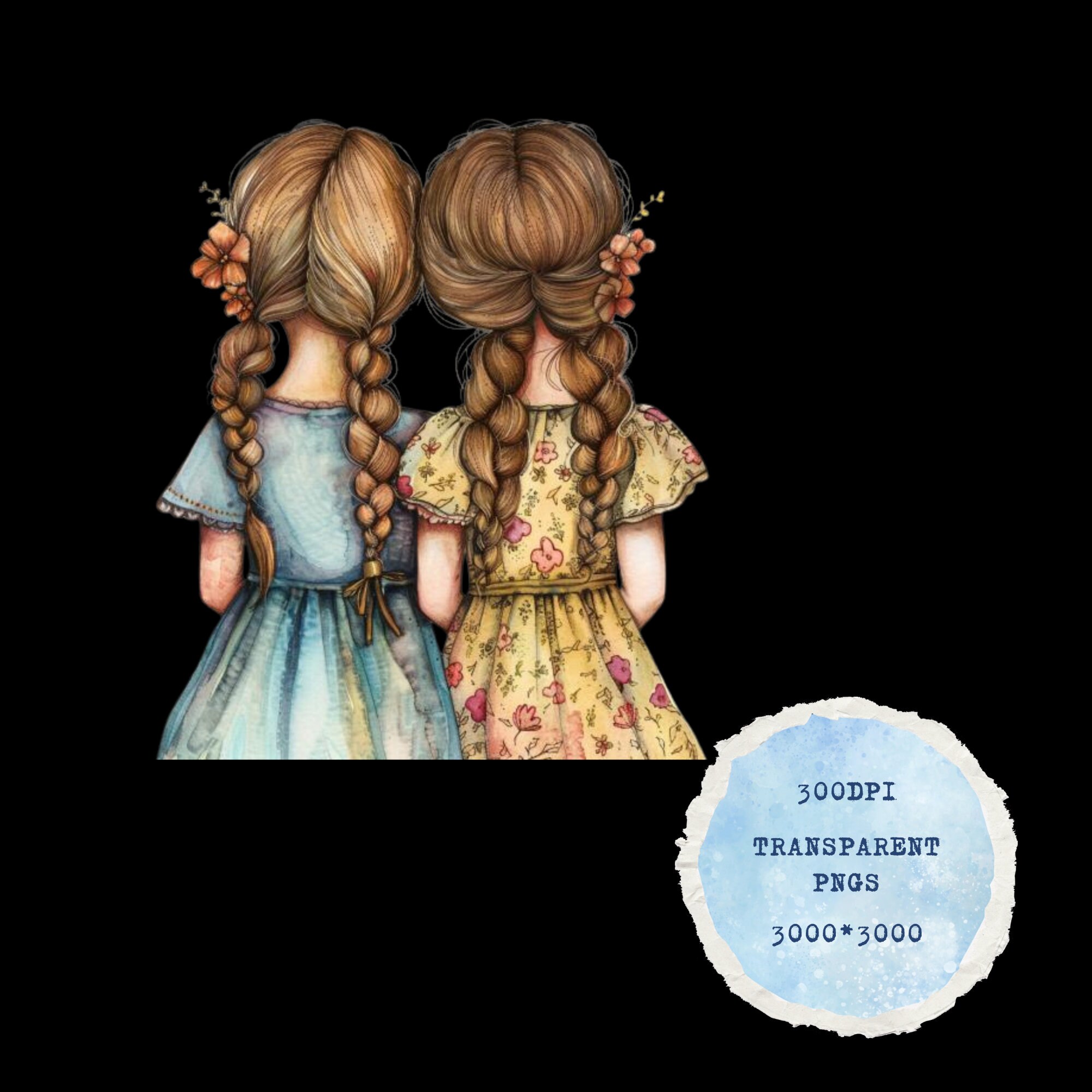 4 Sisters Clipart, Sisters Forever Clipart, Sisters Forever PNGS ...