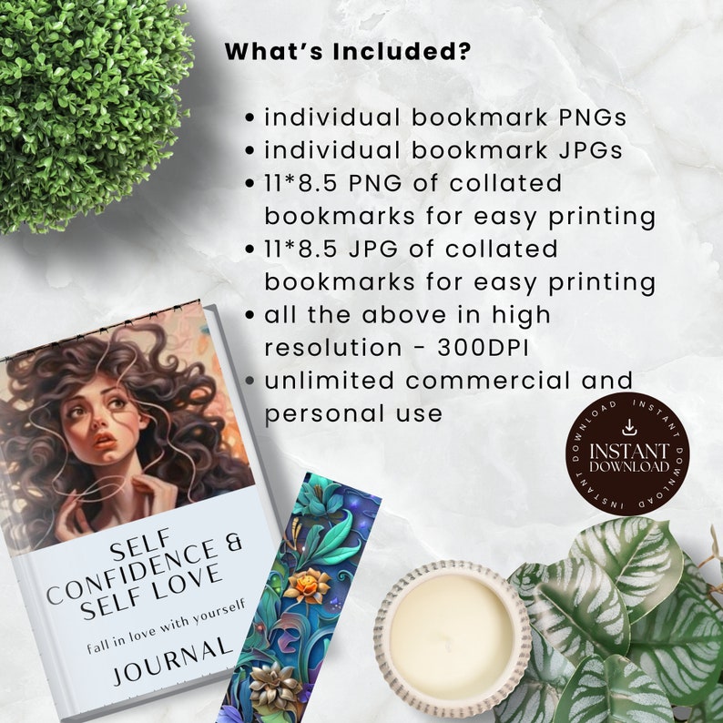 3D Floral Bookmarks, Printable Bookmark Sheets, Bookmark Sublimation ...