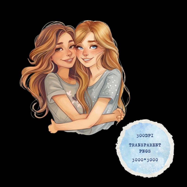 4 Sisters Clipart, Sisters Forever Clipart, Sisters Forever PNGS ...