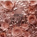 Rose Gold Digital Paper, 3D Rose Gold Journal Paper, Rose Gold ...