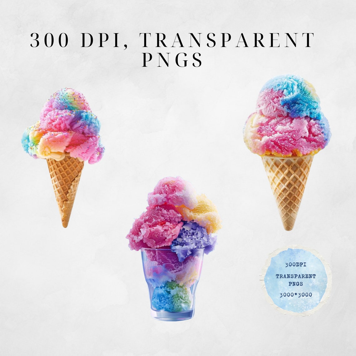 Snow Cone Clipart, Rainbow Snow Cone Clipart Set, Rainbow Snow Cone ...