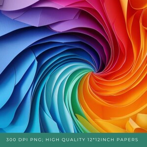 Watercolor Rainbow Digital Paper,rainbow Gradient Digital Paper, Bright ...