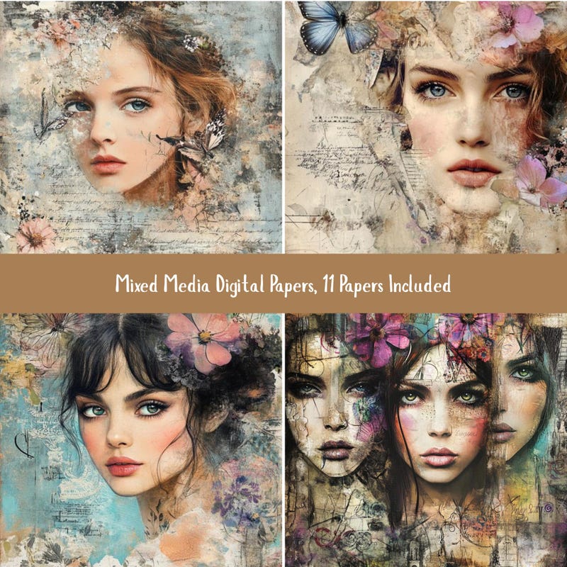 Mixed Media Girl - Etsy