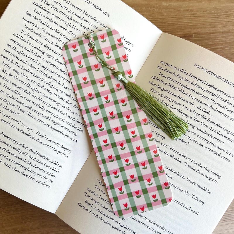 Gingham Book Mark - Etsy