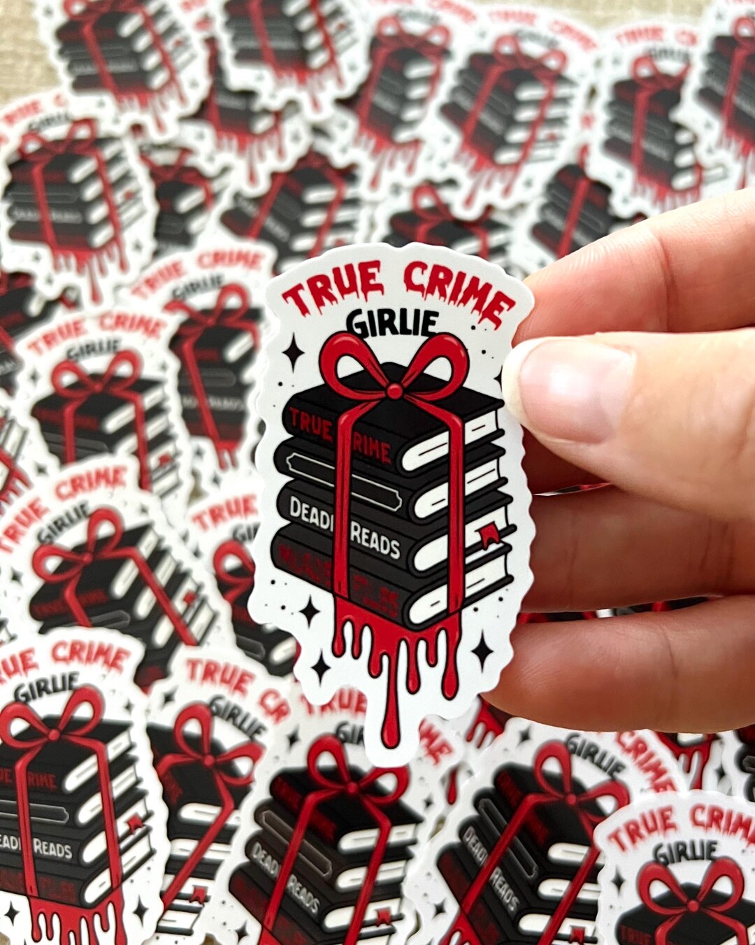 Thriller Book Sticker, True Crime Sticker, Horror Genre Sticker, Book ...