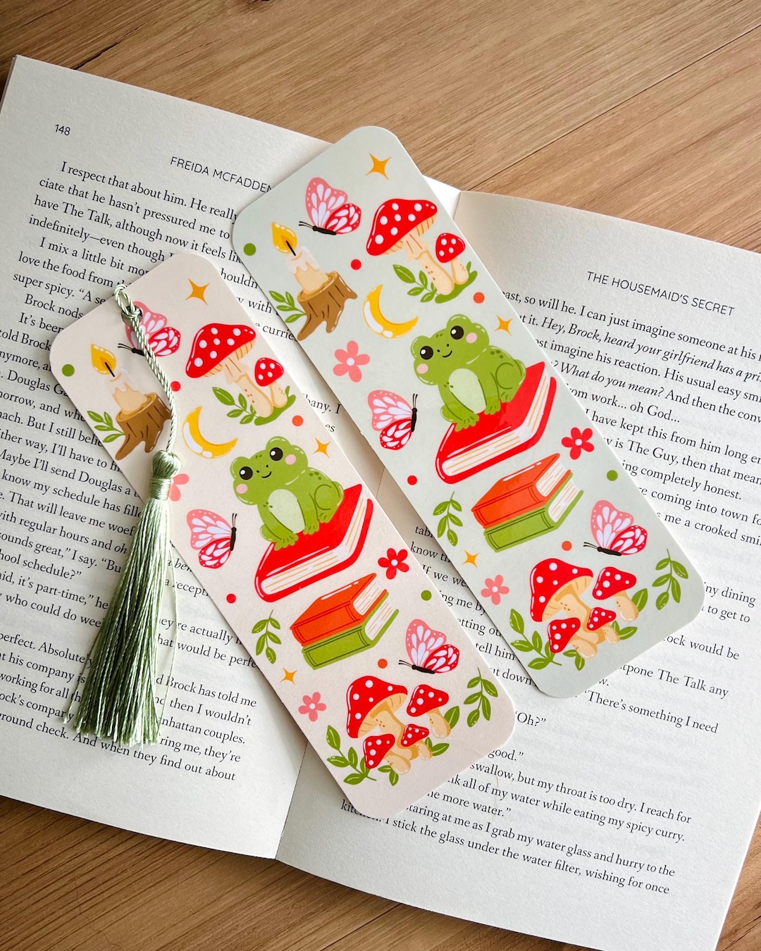 Frog Bookmark, Book Lover Bookmark, Cute Bookmark, Toad Bookmark ...