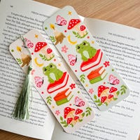 Set of 6 Cute Frog Booklovers Bookmarks, Cute Frog Bookmarks, Cute ...