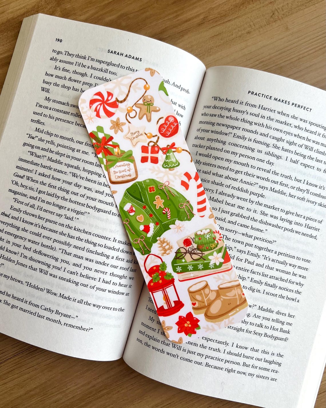 Christmas Bookmark, Booklover, Seasonal Bookmark, Holiday Bookmark ...