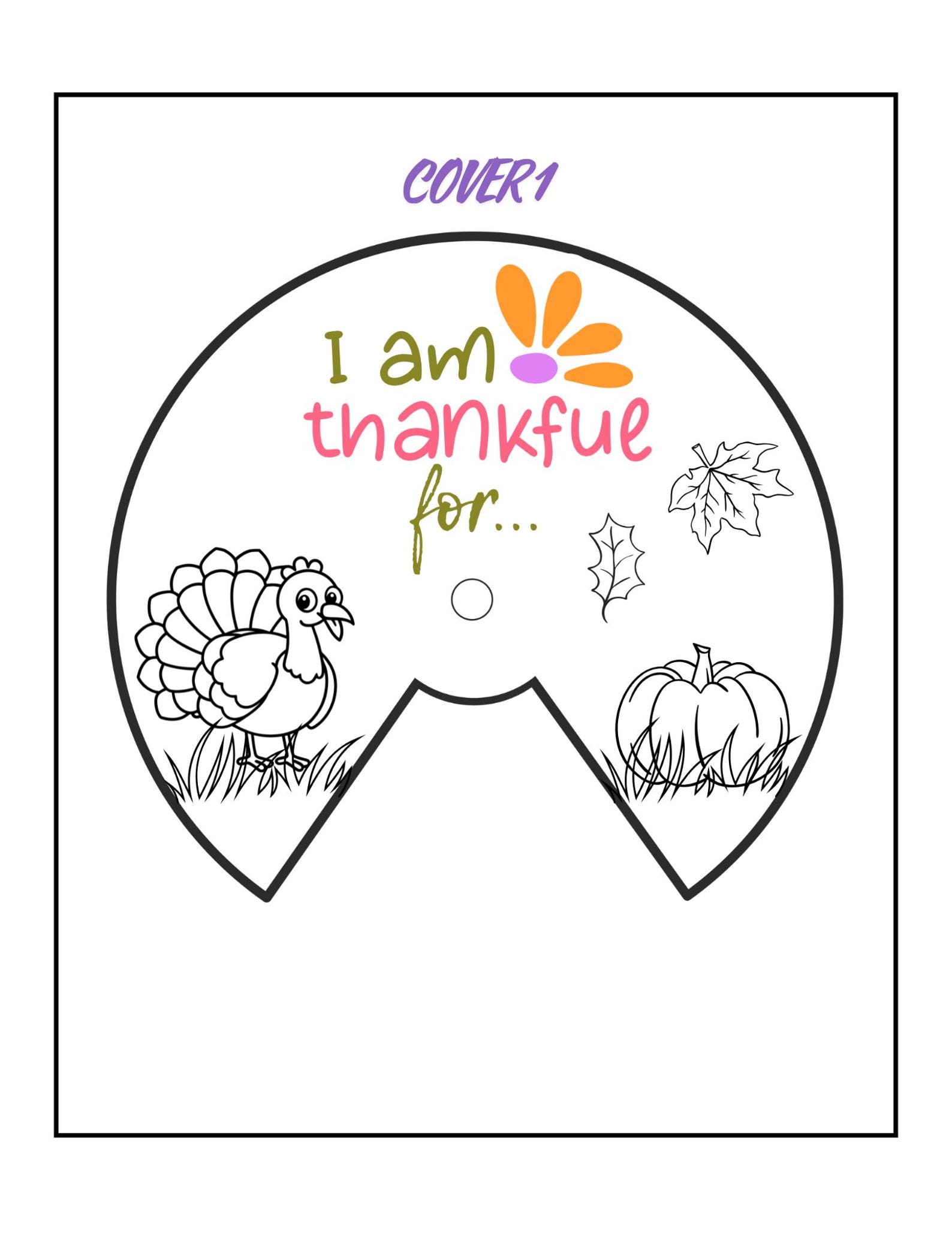 I Am Thankful for Spinner Craft, Fall Activity for Kids, Toddler ...
