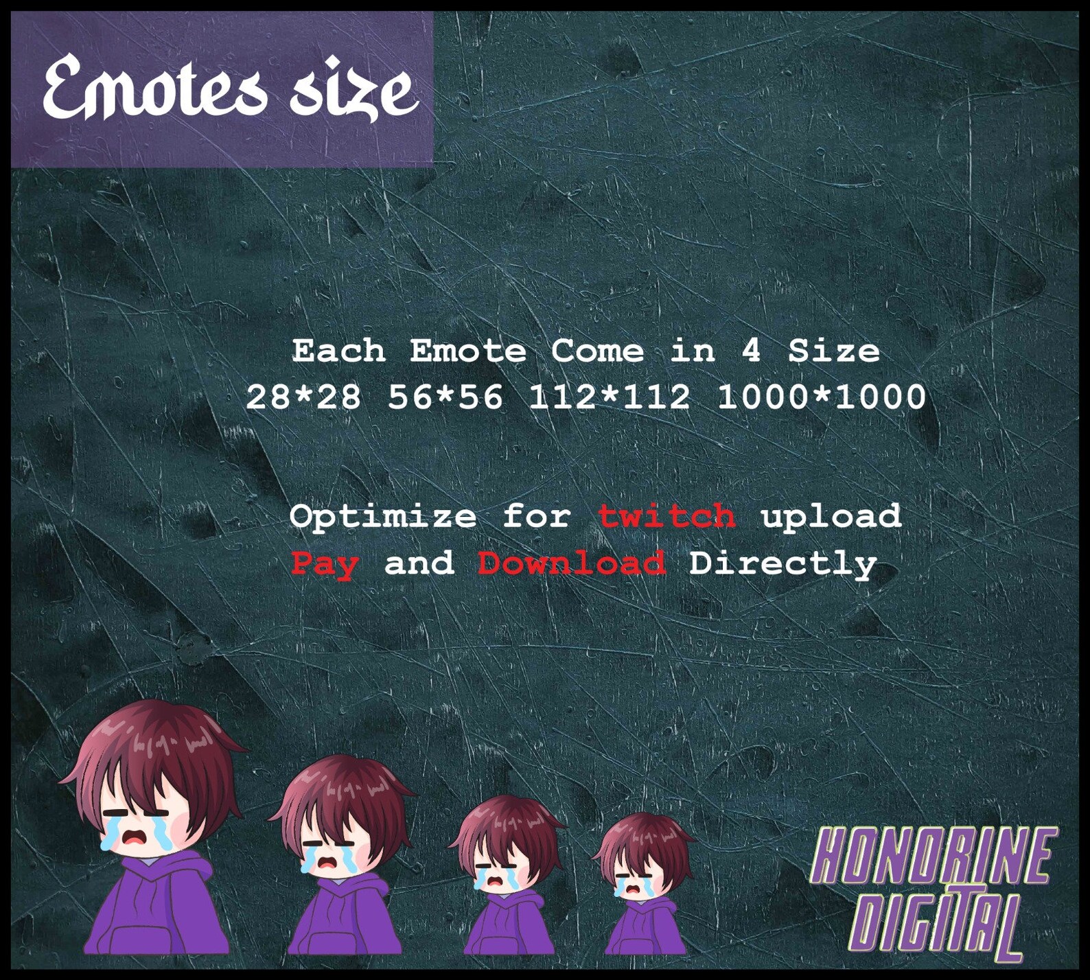 Hoodie Boy Emotes for Twitch and Discord Boy Emotes for - Etsy