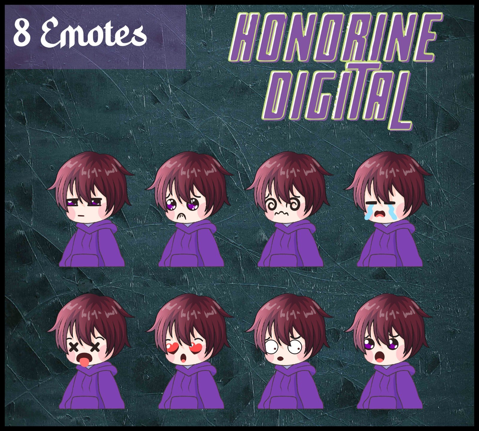 Hoodie Boy Emotes for Twitch and Discord Boy Emotes for - Etsy