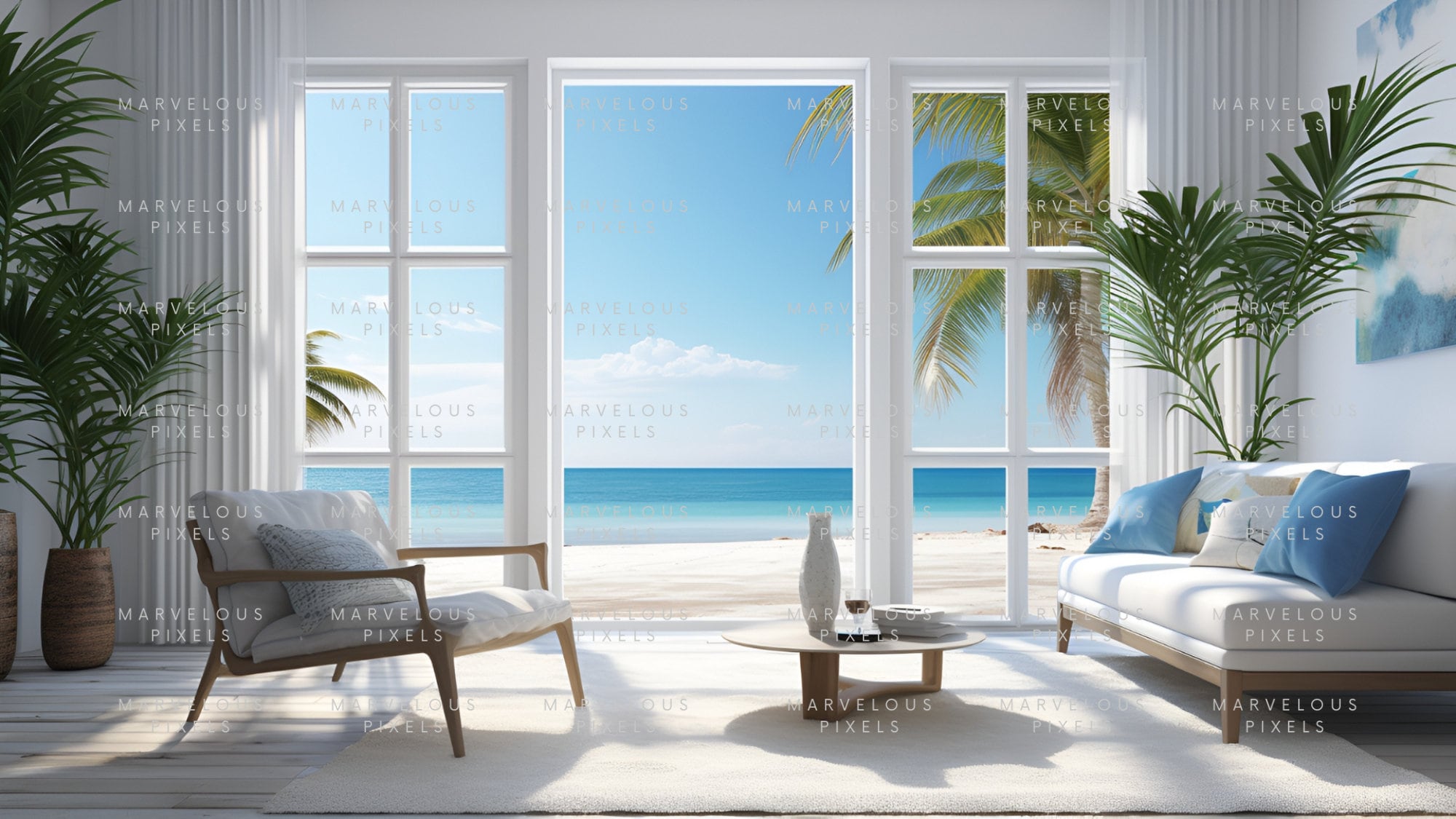 Zoom Virtueller Hintergrund, Hintergrund, Strand, Palmen, Ozean, Wohnzimmer Hintergrund ...