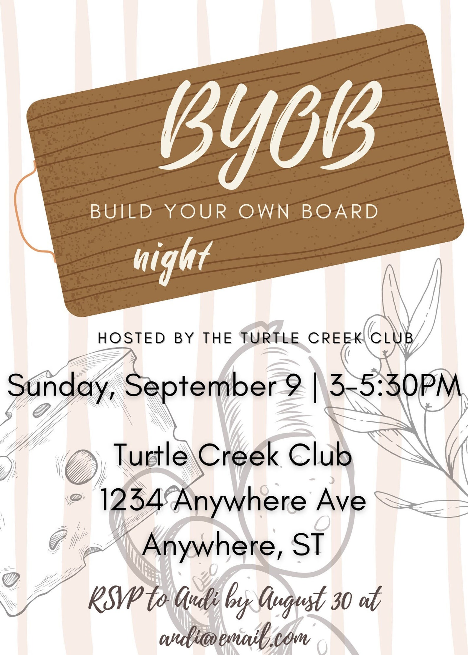Charcuterie Board Invitation | Charcuterie Board | Charcuterie Canva ...