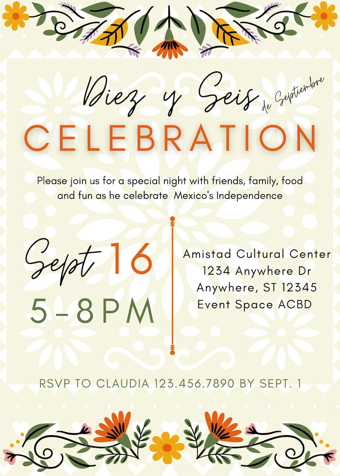 16 De Septiembre Invitation | Mexican Independence | Mexico Themed ...